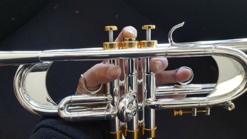 Silver 53/8" Bell Trumpet (w/Bb Pipes) Heavy Cap D2H Mouthpieces | eBay