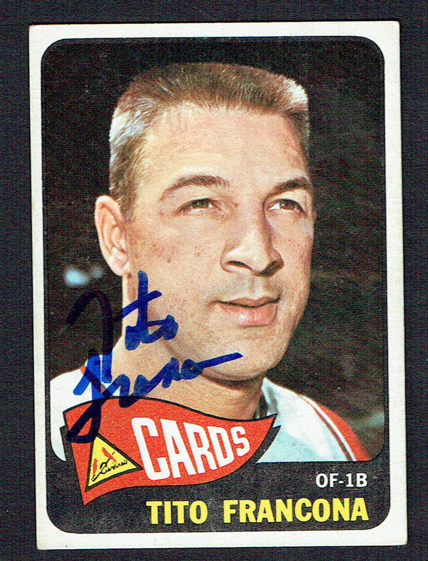 Tito Francona #256 signed autograph auto 1965 Topps Baseball Trading ...
