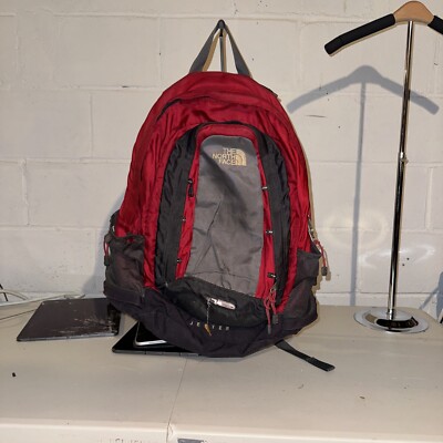 The North Face Jester Red Gray Outdoor Hiking School Backpack | eBay