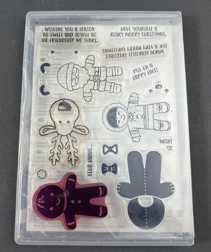 Stampin Up COOKIE CUTTER CHRISTMAS Stamp Set -Gingerbread Man Reindeer ...