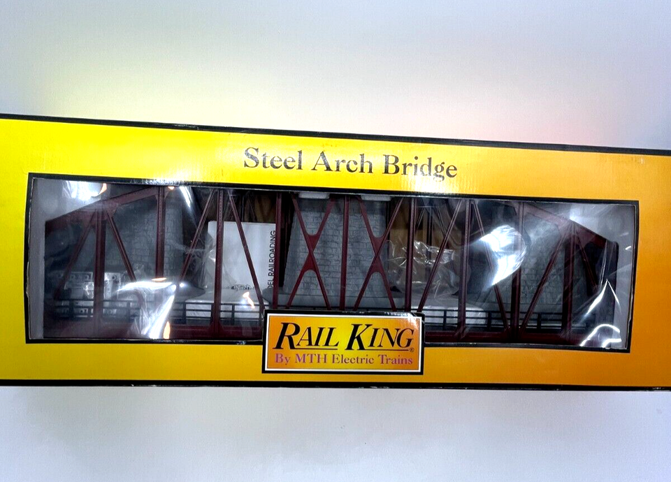 RAIL KING M.T.H. Electric Trains Rust STEEL ARCH BRIDGE O Scale 40-1031 ...