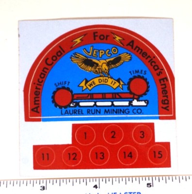 Coal Mining Sticker JEPCO American Coal for America's Energy Laurel Run ...
