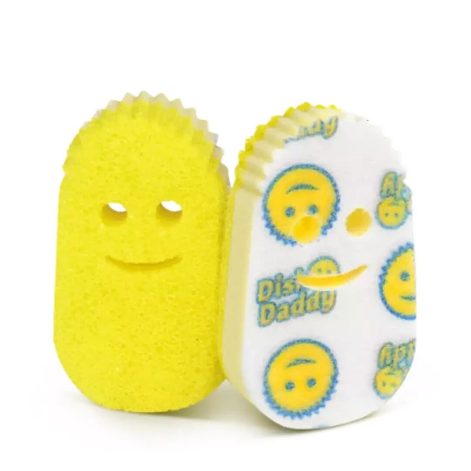4 Scrub Daddy Dish Daddy Refill 2-Pack Sponge Flextexture Foam Long ...