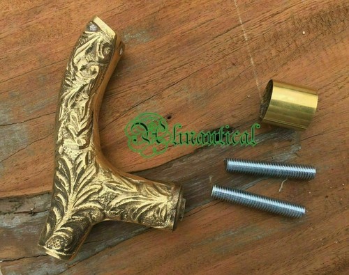 Lot of 5 PCs Brass Designer Derby Head Handle For Walking Cane (Only ...