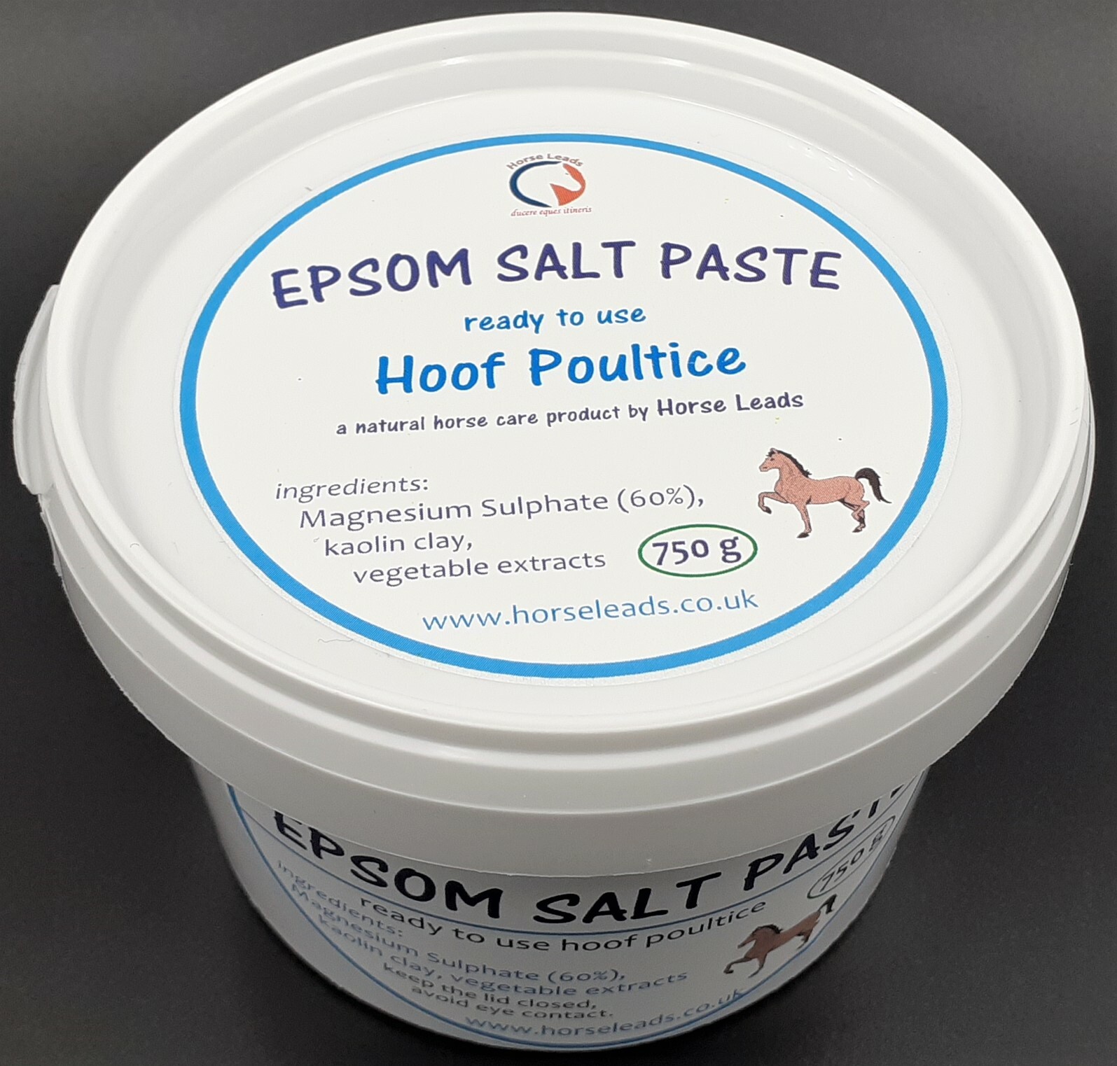 Epsom Salt Paste 750 g by Horse Leads, ready to use hoof poultice ...