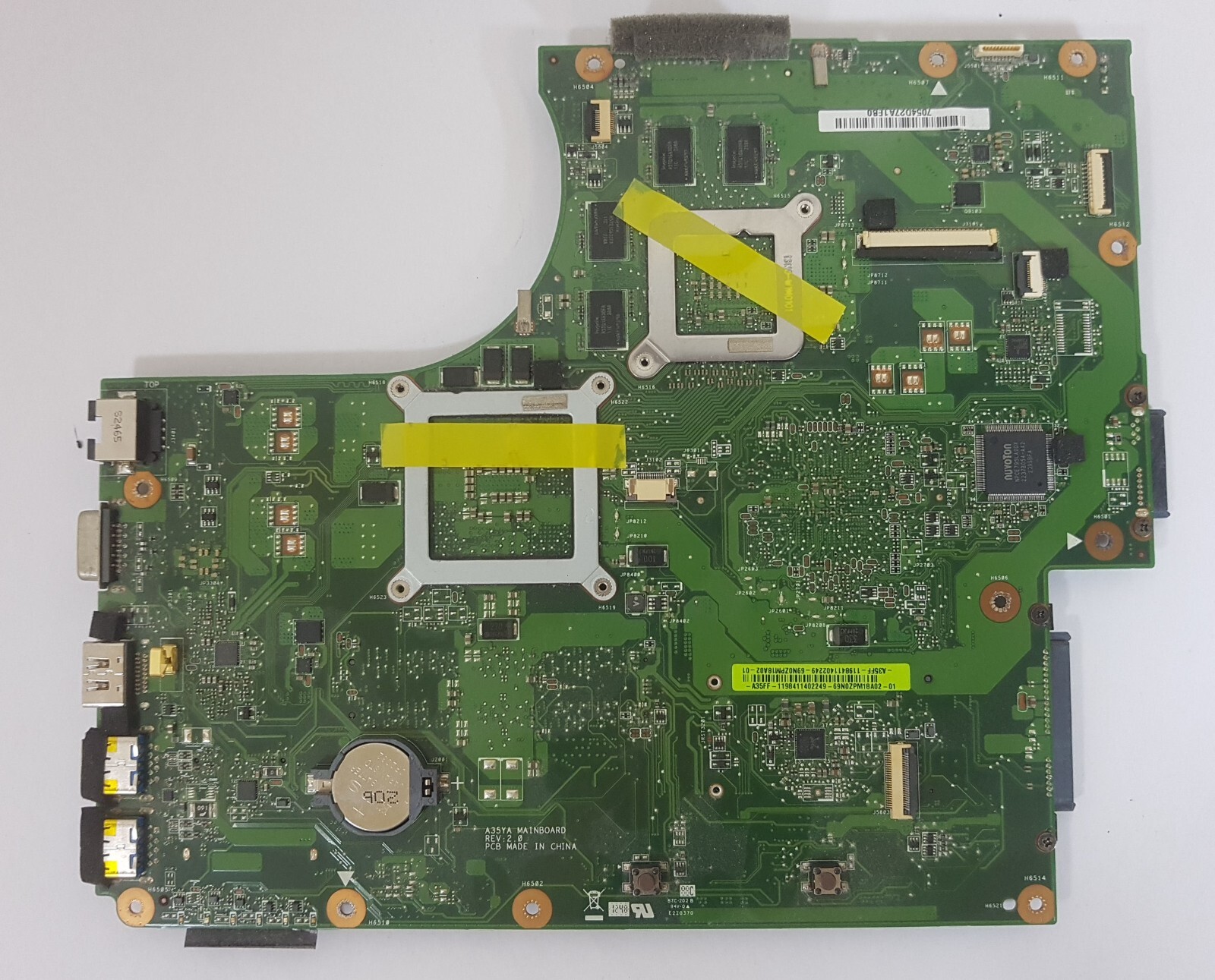 Mainboard 69N0ZPM18A02 nVidia GeForce GT 635M aus Notebook Medion Akoya ...