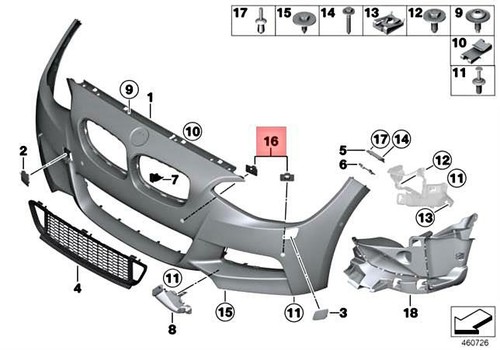 Genuine BMW F20 F21 114d 116d ed 116i 118d Set Pdc Holder Front ...