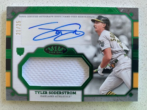 2024 Topps Tier One / Tyler Soderstrom / Jumbo Patch Autograph Relic ...