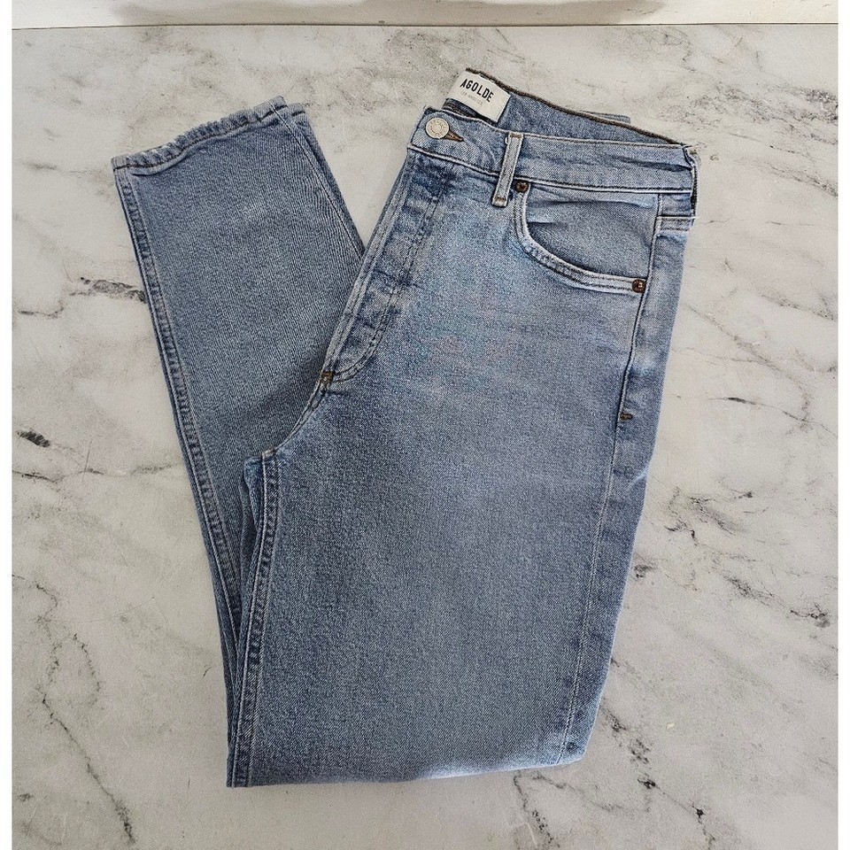 AGOLDE Nico High Rise Light Blue Skinny Ankle Slim Jeans 29 Preowned | eBay
