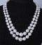 Beautiful! 2Rows 8-14mm White Akoya Shell Pearl Round Beads Jewelry ...