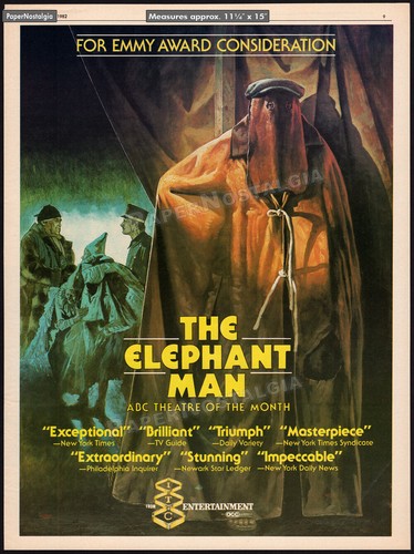 THE ELEPHANT MAN__Orig. 1982 Trade Emmy AD / poster__PHILIP ANGLIM__ABC ...