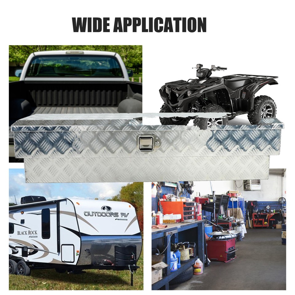 Aluminum 60 Inch Side Mount Tool Box Side Truck Box with Paddle Latch ...