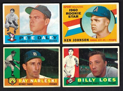 1960 Topps Lot #s 108 Daley 135 Johnson 161 Narleski 181 Loes | eBay