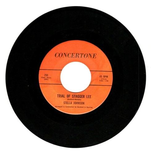 Stella Johnson 45 RPM - Sur Concertone Records (Answer Song) | eBay