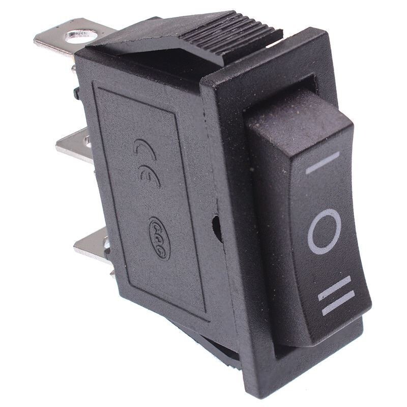 On Off On Rocker Switch 3 Position SPDT Rectangular Black for Car Dash ...