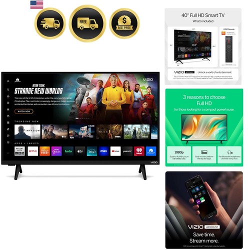 40 inch Full HD TV Smart LED 1080p HDMI Bluetooth Chromecast Alexa | eBay