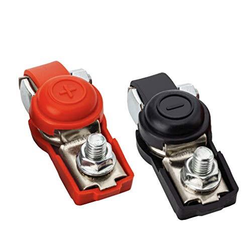 12v Automotive Battery Terminal Connectors With Cover Red + Black Pair ...