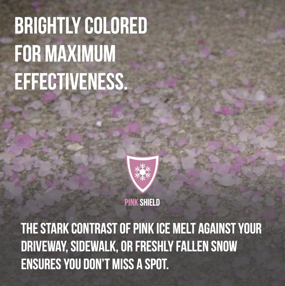 Pink Snow Shield Ice Melt 50 LBS A Pet Safe Ice Melt That is Effective ...