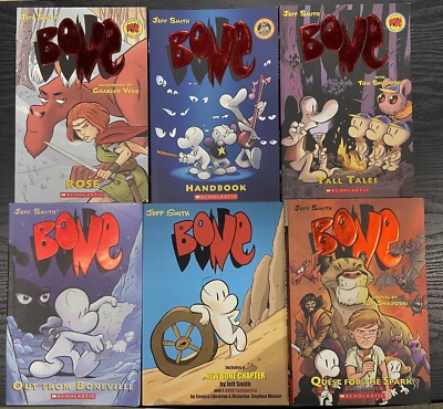 Jeff Smith BONE Children's Chapter BOOK GRAPHIC NOVEL (LOT Of 6 ...