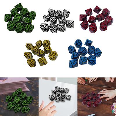 10x Polyhedral Dice Set Game Dice Bar Toy Multi-Sided Dice Acrylic D10 ...