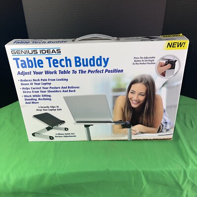 Genius Ideas TABLE TECH BUDDY Adjustable laptop desk | eBay