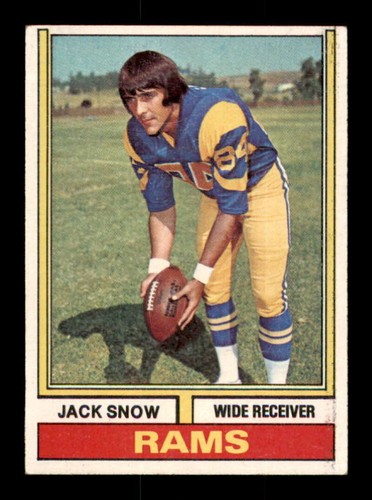 1974 Topps #83 Jack Snow VG/VGEX LA Rams 561304 | eBay