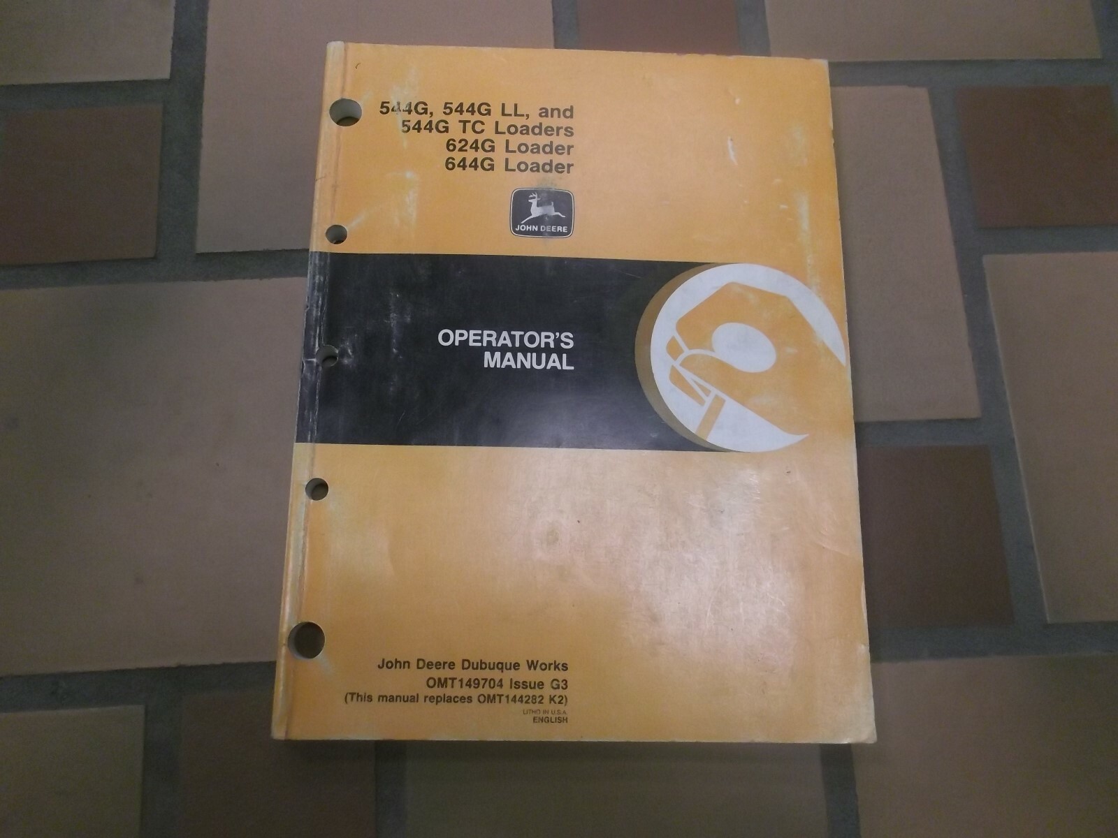 John Deere 544G 544G-II TC 624G 644G Loader Owner Operator Maintenance ...