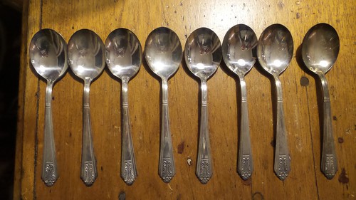 8 ROYAL SAXONY Silverplate SOUP SPOONS, 1935 | eBay