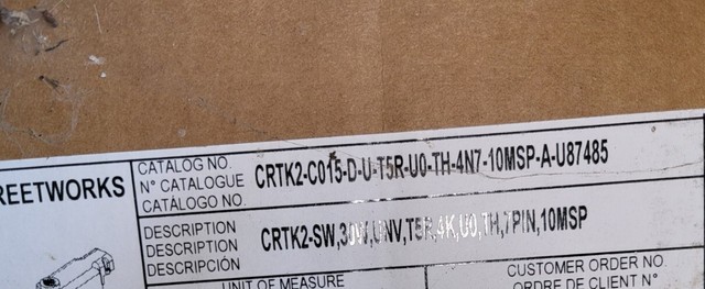 Cooper Streetworks CRTK2 Caretaker LED Area & Road Luminaire 50W 120 ...