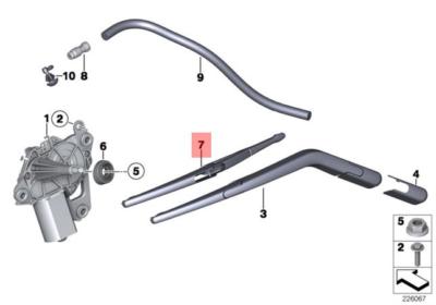 Genuine Mini Cooper Set of 2 Rear Windshield Wiper Blade 61620036625 | eBay