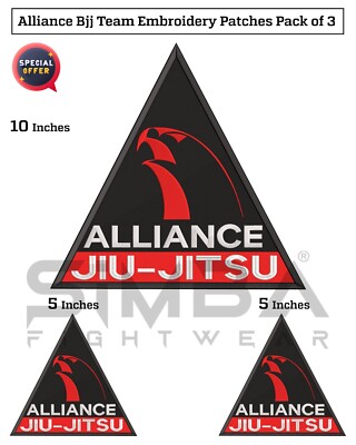 Large BJJ Alliance Embroidery Patches BJJ Club Gi Patches Alliance ...