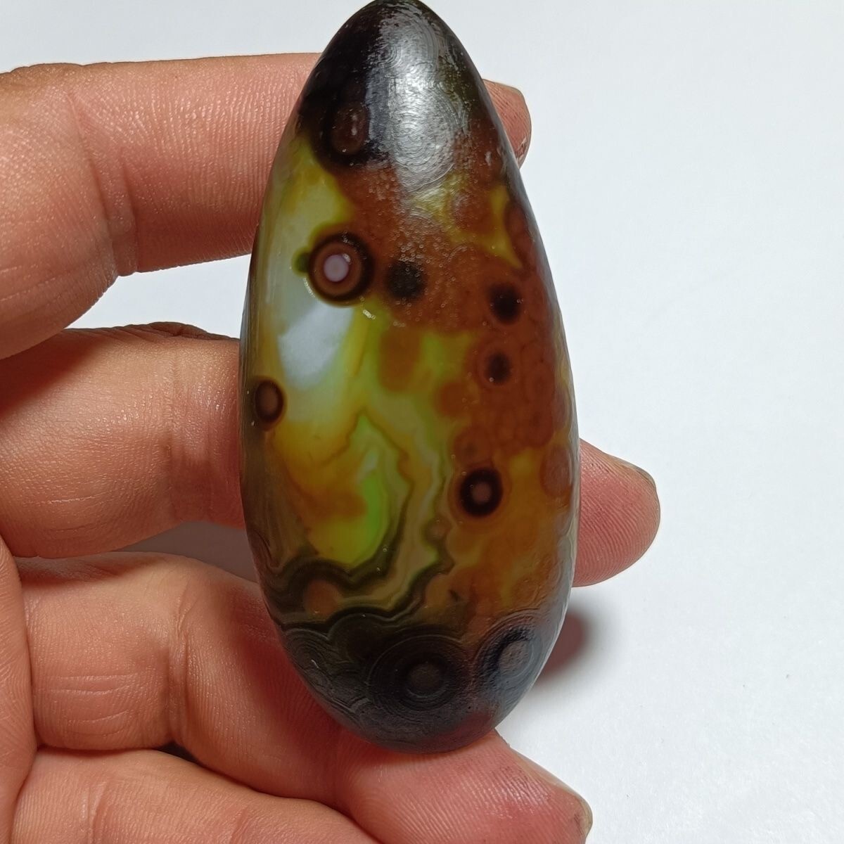 Rare China Inner Mongolia Gobi Eye Agate Stone ~100% Natural Designer ...