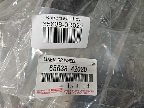 2019-2023 Toyota RAV4 Genuine OEM Driver LH Rear Fender Liner ...