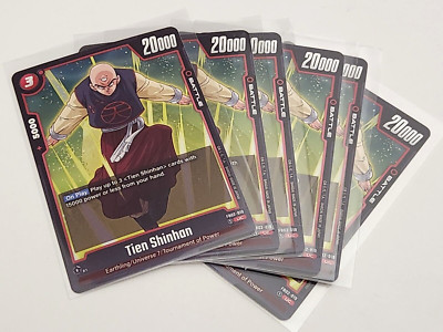 DRAGON BALL SUPER CARD GAME TIEN SHINHAN - LOT OF 6 CARDS | eBay