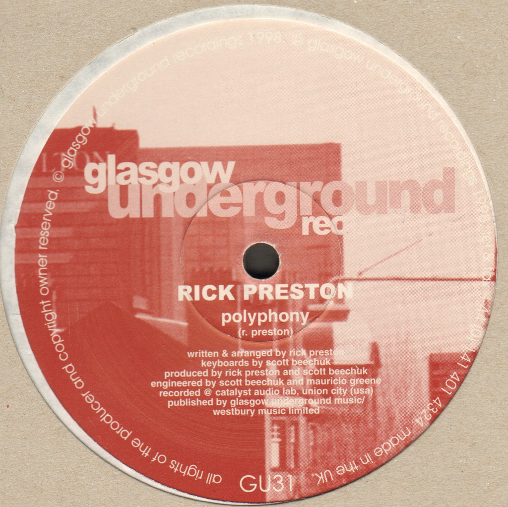 RICK PRESTON - Future Paradise / Polyphony - Glasgow Underground - 1998 ...