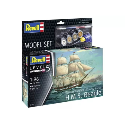 MODEL SET HMS BEAGLE DARWIN'S HISTORICAL DISCOVERY KIT 1:96 Revell Kit ...