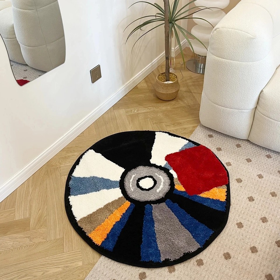 90X90 CM Custom handmade CD Rug/Carpet, Non-Slip Home Decor, Fluffy ...
