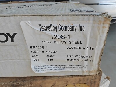 ER120S-1 .045 MIG 33 lb Spool High Tensile Welding Wire Techalloy | eBay