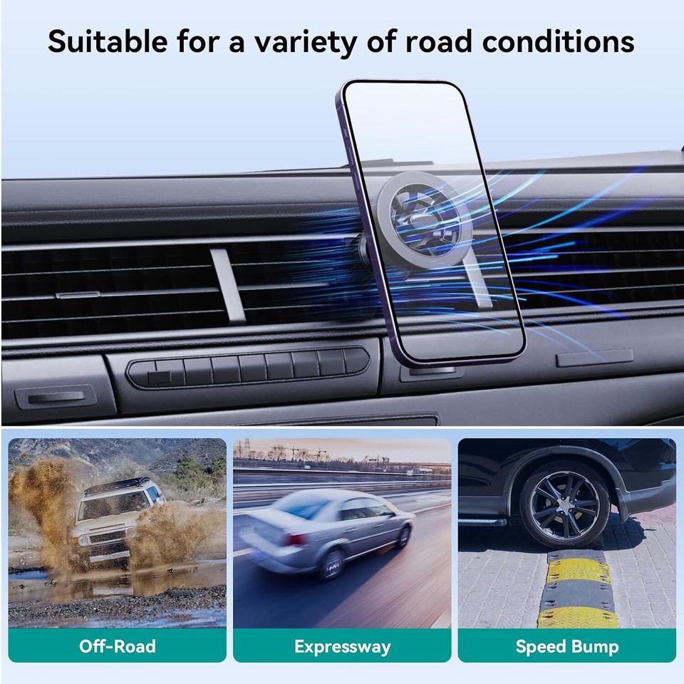 Magnetic Car Mount [20 Strong Magnets] Magnetic Phone Holder for Car ...