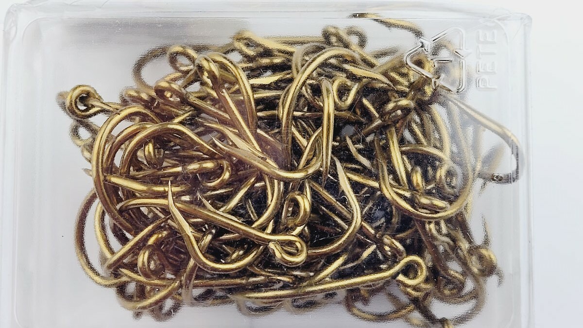 Mustad Hooks 94151-BR-7/0-100 Brown Short O'Shaughnessy 3X Strong Live ...