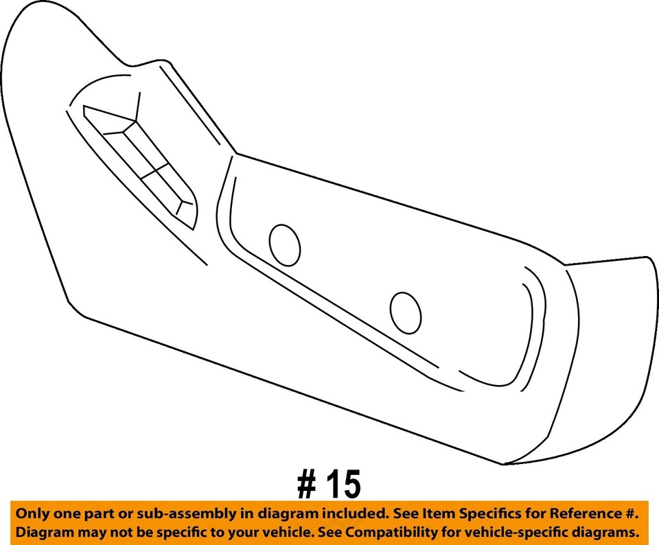 2014-2018 SILVERADO SIERRA GRAY PASSENGER SIDE SEAT BEZEL TRIM PANEL ...