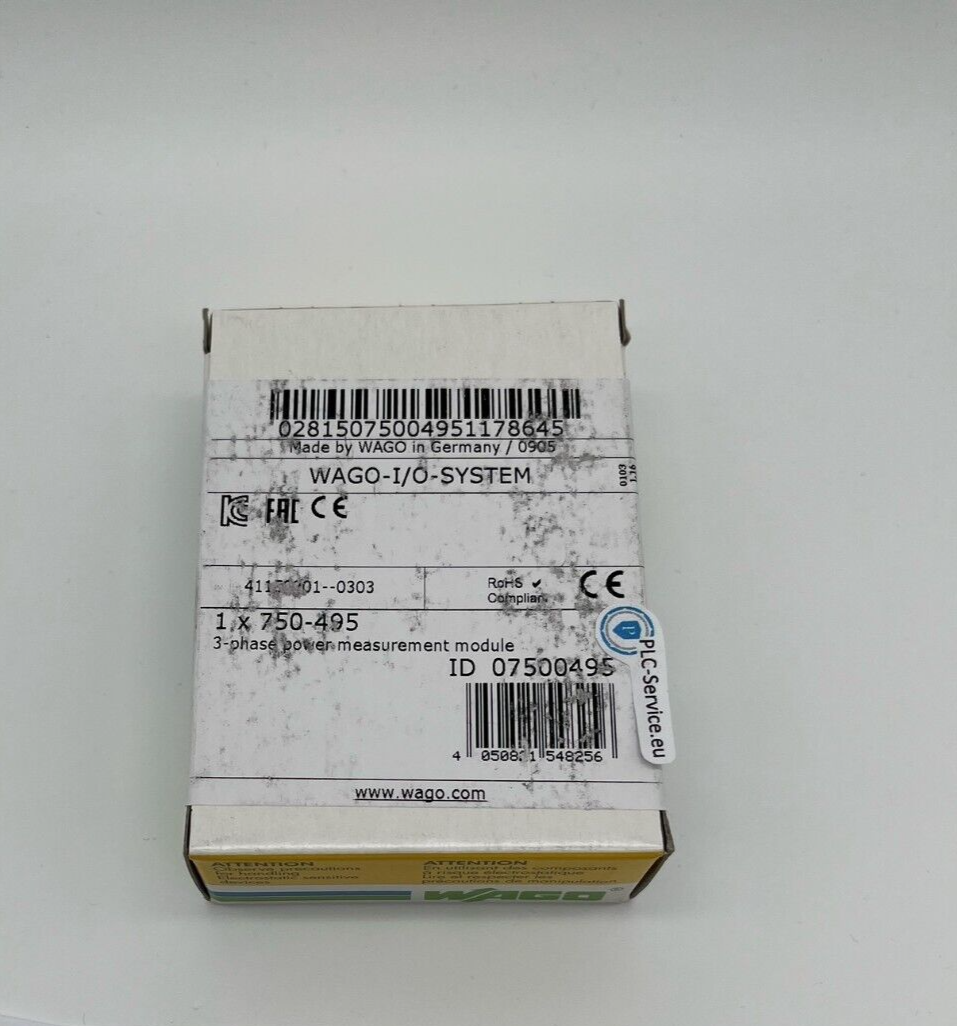 Wago I/O System 750495 750-495 3-Phase Power Measurement AC 690V 1A POM ...