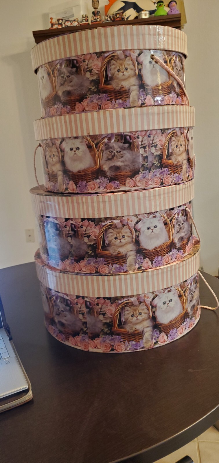 Vintage 90s nesting stacking hat gift boxes | eBay