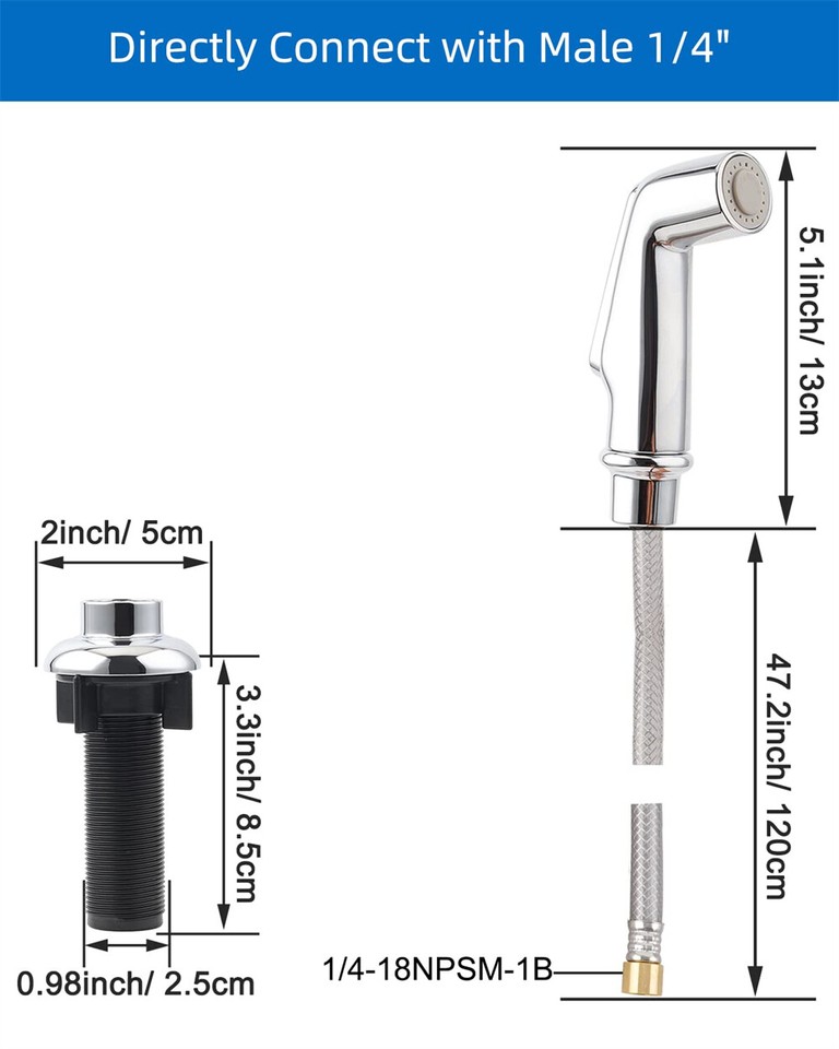 Kitchen Sink Side Sprayer,Quick Side Connector For Moen Faucet Head ...