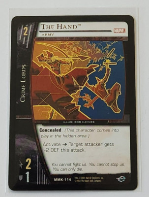 2005 VS SYSTEM THE HAND ARMY GAME CARD | eBay