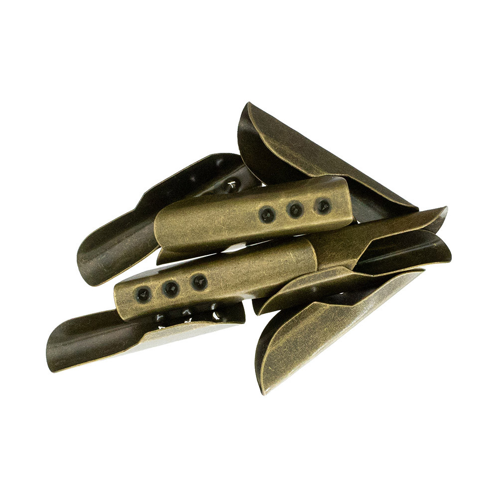 Bronze 23mm Long T-Bar-Metal Aglet End Bar Clasp - Fix Frayed Cord ...