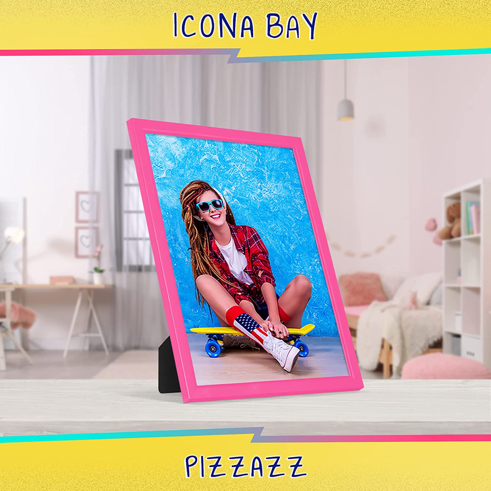 Icona Bay 8X10 Picture Frame, Pink Colored Solid Wood Scandinavian ...