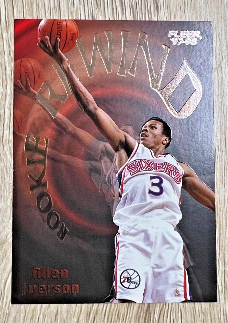 97-98 Fleer Rookie Rewind Allen Iverson #5 of 10 - Philadelphia 76ers ...