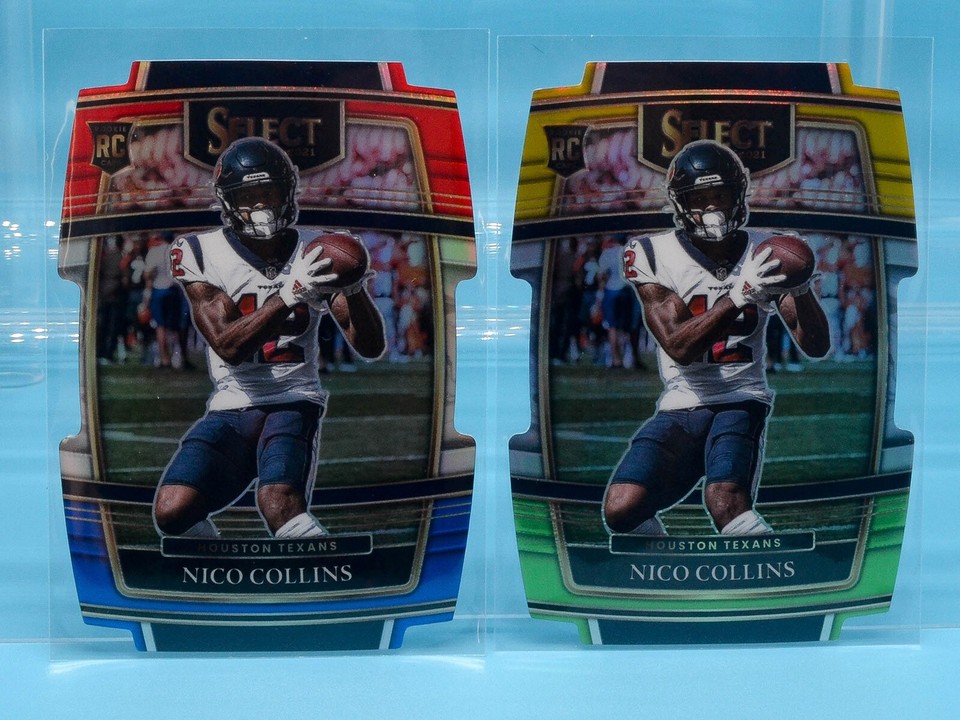 4 Card LOT • 2021 Select NICO COLLINS RC • Die Cut Red Yellow Blue SP ...