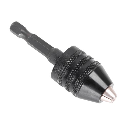 1/4" Keyless Drill Bit Chuck Hex Shank Adapter Converter Quick Change 0 ...
